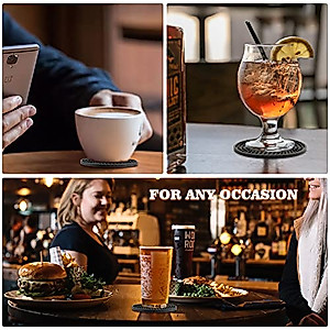 Coasters for Drinks, Silicone Coasters Set of 4, Cup Mat - Deep Grooved - Non-Slip Base & Non-Stick, Heat Resistant Coasters for Prevents Furniture and Tabletop Damages