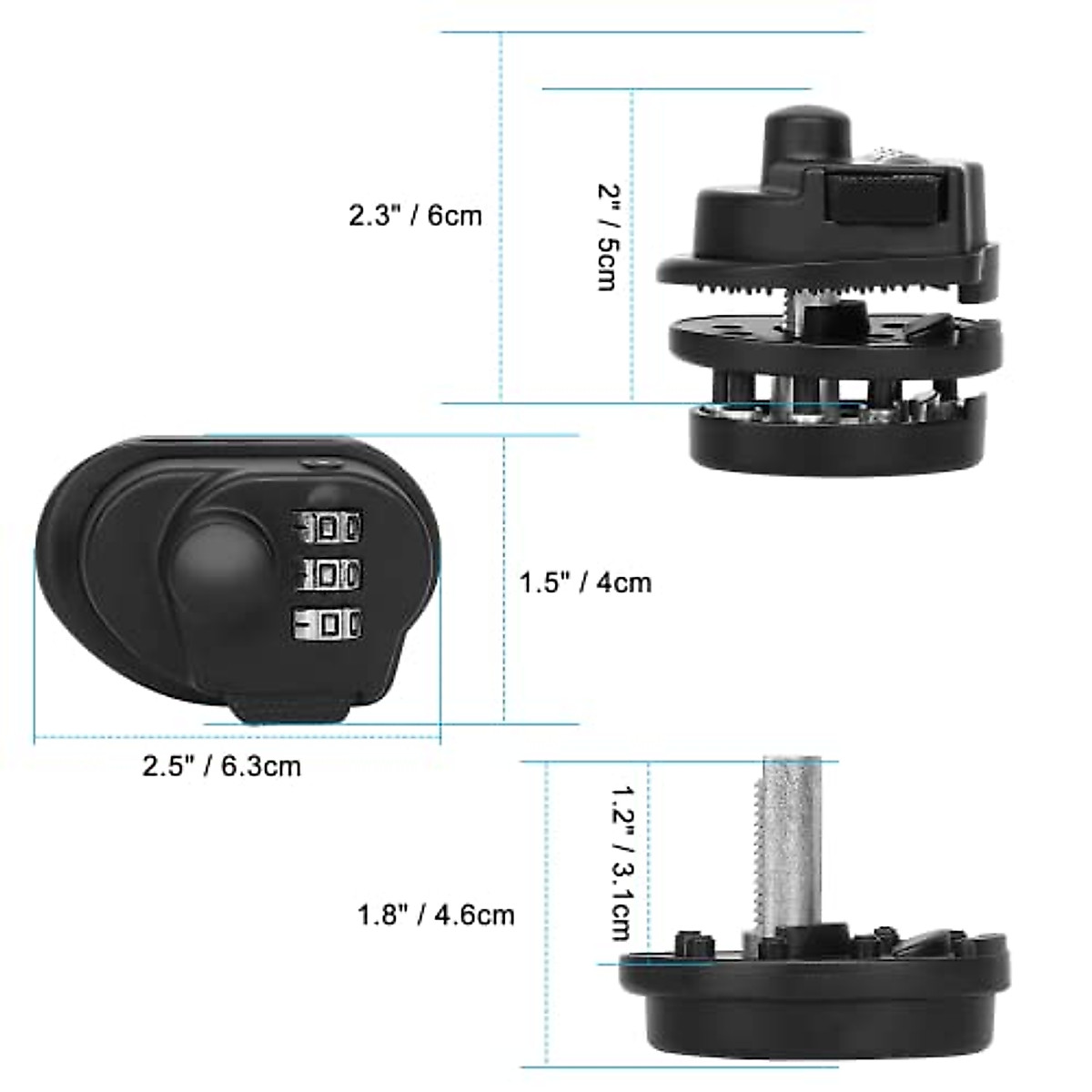 UrbanX Professional Trigger Lock - 3 Digit Combination Lock for Beretta 70 .22 Long Rifle - Fits Pistols, Rifles, BB Rifles & Shotguns - 1 Pack