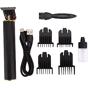 HJJWL Hair Cutting Tool, Professional Self-Service Hair Clippers Detail Trimmer Electric Haircut Kit for Quick Cut for Men Carving Trimming Push White Electric Push