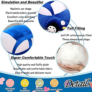 zhidiloveyou Car Plush Blue Stuffed Car Shaped Pillow Cute Toy Decor Gifts for Kids 11.8 inch