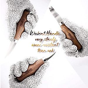 Whittling knife, Wood Carving Tools 5 in 1 Knife Set - Includes Hook Knife, Whittling Knife, Detail Knife, Carving Knife Sharpener for Spoon Bowl Cup Kuksa for Kids & Beginners