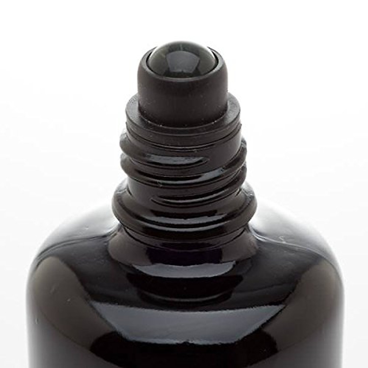 Infinity Jars 20 ml (.67 fl oz) Black Ultraviolet Glass Bottle w/Glass Ball Roll on Tip
