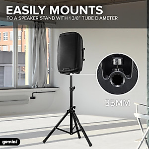 Gemini Sound AS-2115BT Active 15 Inch Woofer 2000 Watt DJ Monitor Powered Amplified PA Speakers System with Bluetooth, Wireless Stereo Pairing, Onboard 2 Channel Mixer Handles and Portable Fly Points