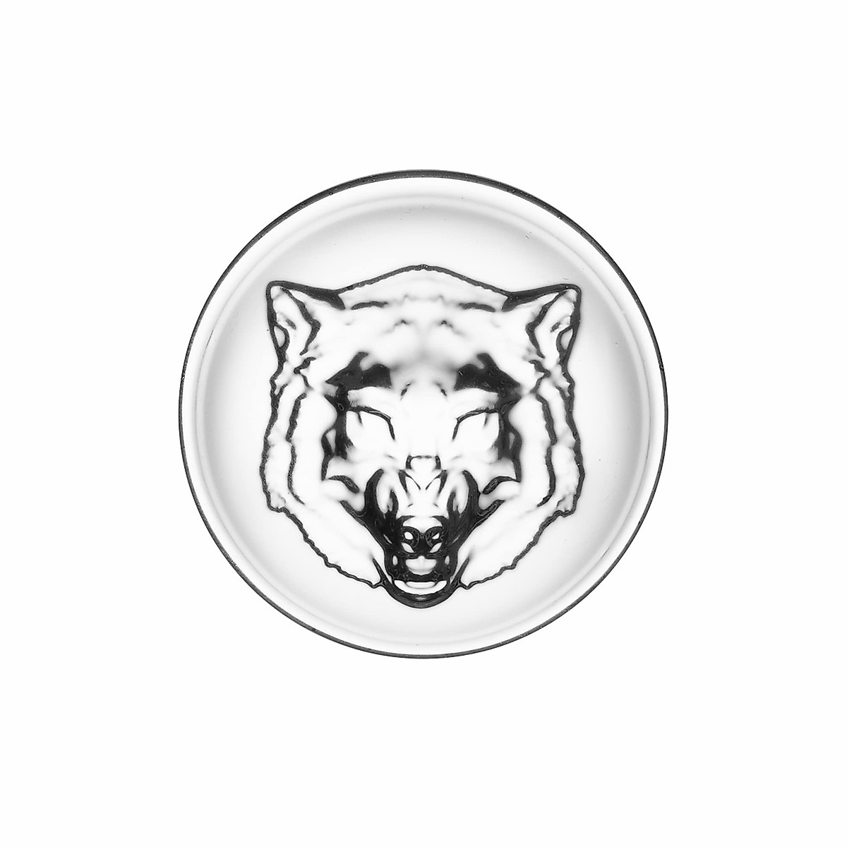 QUEEN&STONE LEAD FREE Old Fashioned Whiskey Glasses with Wolf Pattern On the Thick Weighted Bottom 10oz Set of 4 Perfect for Scotch, Bourbon,whisky