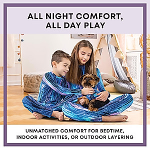 Rocky Kids Onesie Jumpsuit Cozy Summer Pajamas, Unisex, Fleece Lined, for Boys & Girls, Long Sleeve Thermals (Stay-Soft) for Boys & Girls (Stay-Soft) Long Sleeve (Black - XX-Small)