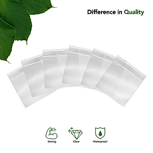 Seal Fresh Zipper Lock Bags – 3" x 3" (1000 Count), 2 Mil – Clear Plastic Re-closable Baggies with Resealable Lock Seal Zipper – Snack Bags