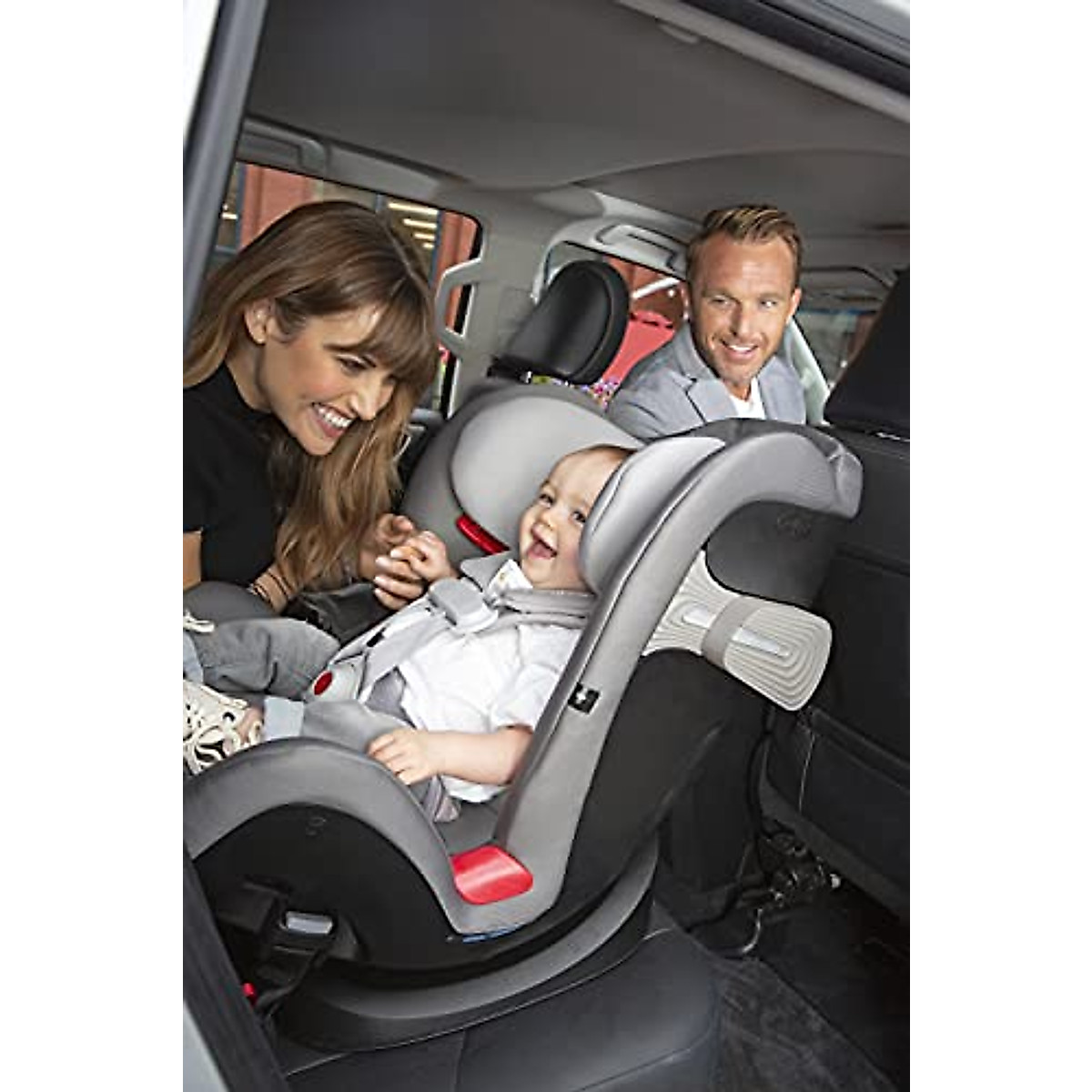 Cybex Eternis S, All-in-One Convertible Car Seat, Use from Birth to 120 lbs, Reclining 12-Position Height-Adjustable Headrest, Side Impact Protection, Lavastone Black 1 Count (Pack of 1)