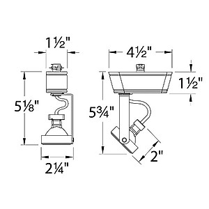 WAC Lighting, HT-180 Low Voltage Track Head 50W in Black for J Track