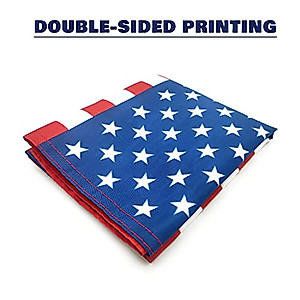 2 pack American Garden Yard Flag USA Garden Flag 12 x 18 - Double Sided Printing Double Stitched and 3 Layers of Silk Fabric American flag for yard courtyard