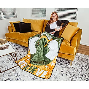 Marvel Studios Loki "Believe" Plush Throw Blanket | Super Soft Fleece Blanket, Cozy Sherpa Cover For Sofa And Bed, Home Decor Room Essentials | MCU Comic Book Gifts And Collectibles | 45 x 60 Inches