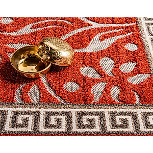 Unique Loom Outdoor Botanical Collection Area Rug - Atlanta (9' x 12' Rectangle, Cream/ Beige)