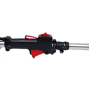 2-Stroke 2.3HP Gas Powered Walk Behind Handheld Sweeper 52CC Power Brush Sweeper Adjustable Back Strap, Cleaning Driveway Artificial Grass, Street and Farm Sites