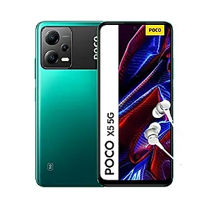 Xiaomi Poco X5 5G + 4G Volte Global Unlocked 128GB + 6GB GSM 6.67" 48 mp Triple Camera (ONLY Tmobile Mint Tello USA Market) + (Car Fast Car 51W Charger Bundle) (Green Global ROM)