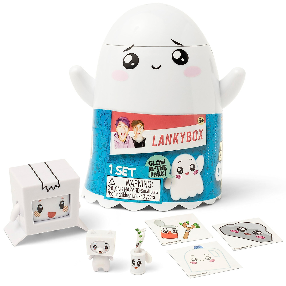 LankyBox Ghosty Glow Mystery Box Ghosty Mystery Box with 7 Exciting Toys to Discover Inside, Officially Licensed Merch