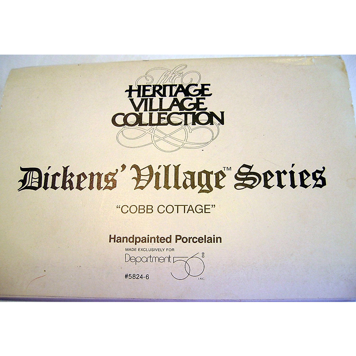 Heritage Village Collection; Dicken's Village Series: "Cobb Cottage" #5824-6 by Department 56