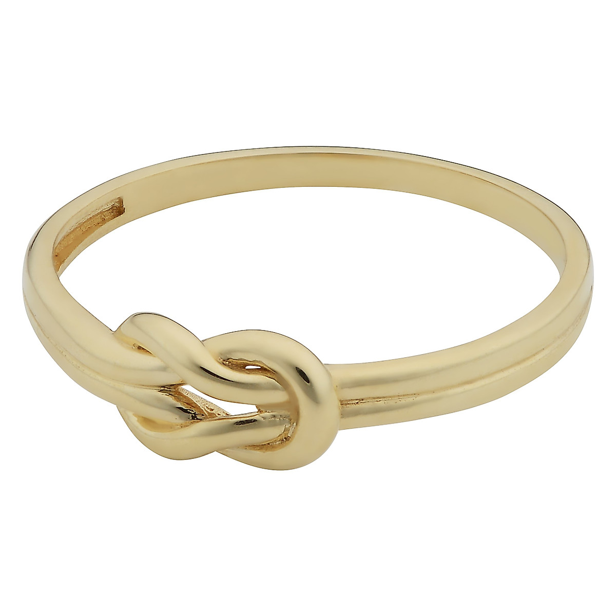 Kooljewelry 14k Yellow Gold High Polish Love Knot Ring (size 7)