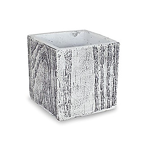 Dahlia Wood Grain Like Handmade Concrete Succulent Planter/Plant Pot/Flower Pot/Bonsai Pot, Cube