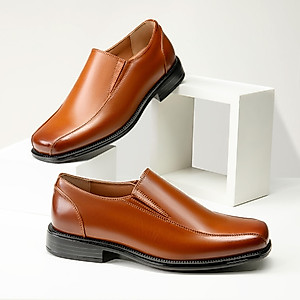 Bruno Marc Mens Mens Leather Lined Dress Loafers Shoes,1-Dark-Brown - 11 Wide (Statewide-01)