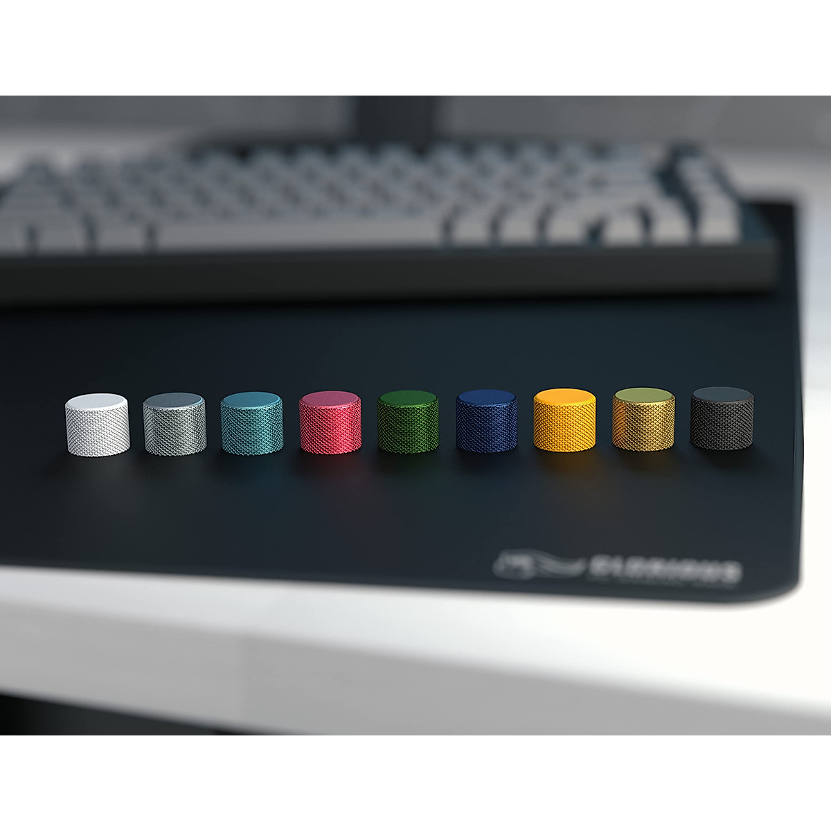 Rotary Knob for GMMK PRO and Numpad - 8 Colors - Glorious Gaming - Easy Install - Elegant Aluminum Design (E-White)