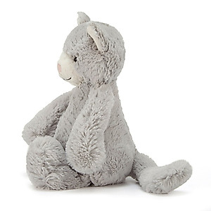 Jellycat Bashful Grey Kitty Cat Stuffed Animal Plush, Medium, 12 inches
