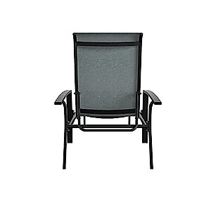 Cosco Outdoor Adjustable Aluminum Chaise Lounge Patio Furniture Set, 2-Pack, Black and Blue