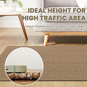 Ivissy Small Braided Rugs 2x3 Ft Area Rugs for Entryway Washable Rug Throw Rugs with Rubber Backing Cotton Woven Door Mat Indoor Entrance Front Door Rugs for Foyer Bathroom Kitchen, Tan/Brown