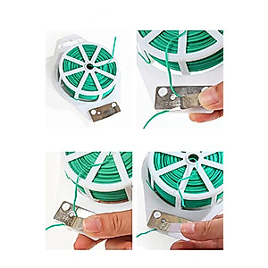NorthPada Twist Ties Wire Tie Cable with Thread Cutter 328 Feet 100 Meters for Garden Flowers Lianas Climbing Vine Plant, Cable Organization for Your Household and Office