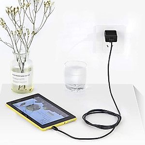 [UL Listed] USB Wall Adaptive Tablet Charger Compatible with Alcatel 3T 8.0 10 2018, Alcatel Joy Tab 8.0 2019, Alcatel A30 9024W Tablet 8", TKEE Mini, Dragon Touch K10, 5FT USB Charging Cable