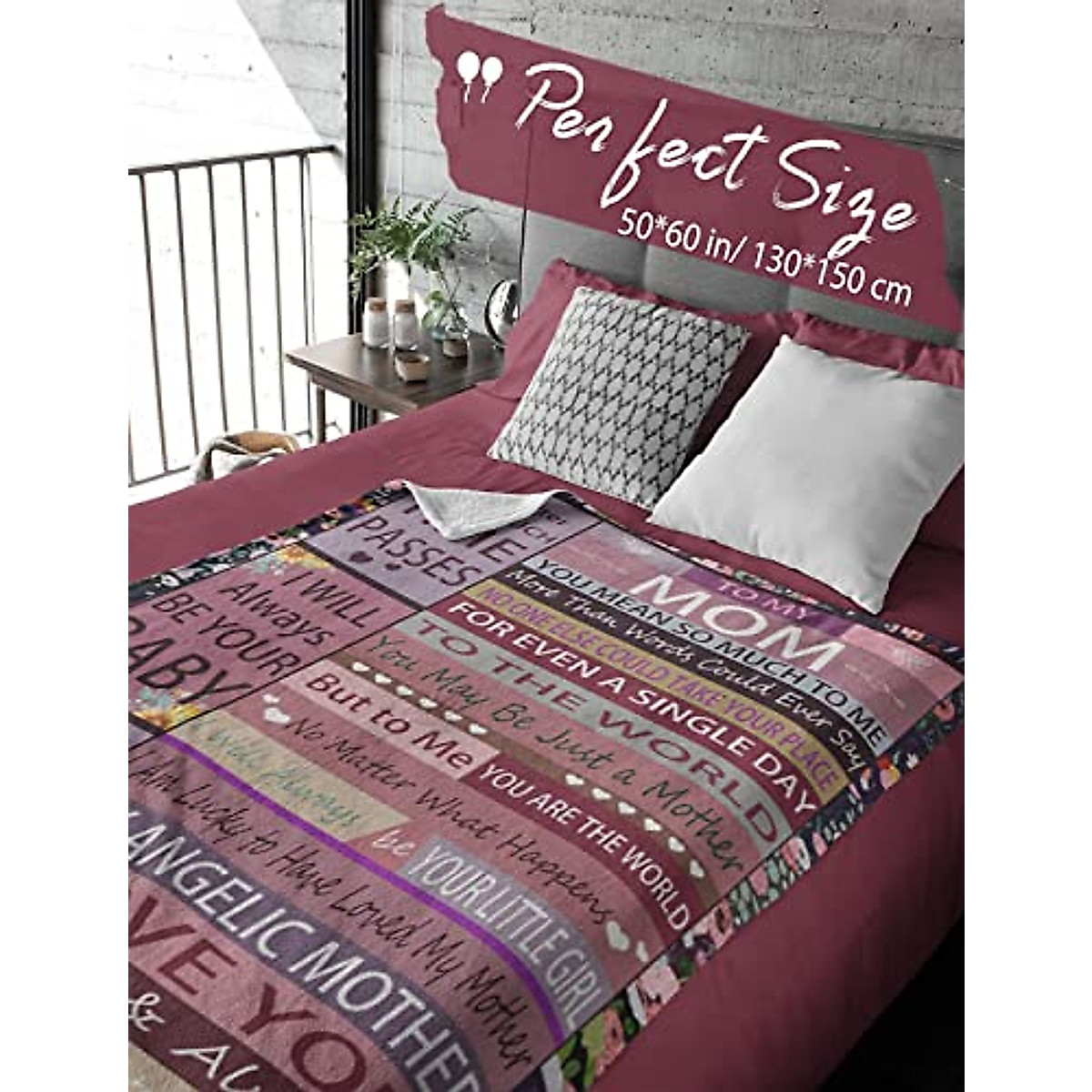 RFHBP Gifts for Mom, Gifts for Mom from Daughter, Mom Gifts, Birthday Gifts for Mom, Mom Birthday Gifts, Gift for Mom, for Mom Blanket 50" × 60"