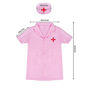 2 Sets Doctor Costume Doctor Coat Scrubs Doctor Dress Up Nurse Costume Career Day Costume for Cosplay Halloween