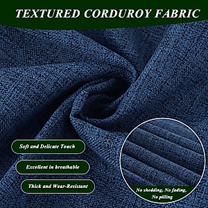 FlyGulls Chair Cushions for Dining Chairs Set of 4 Square Seat Cushion 18"x18" Office Chair Cushion Thick and Soft Kitchen Chair Pads with Ties, Navy