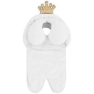 Infant Baby Head Support Pillow, Pink White Royal Princess, Toddler Breathable Head Neck and Body Support for Car Seats and Strollers