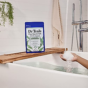Dr Teal's Pure Epsom Salt, Cannabis Sativa Hemp Seed Oil, 3 lb (Pack of 4) (Packaging May Vary)