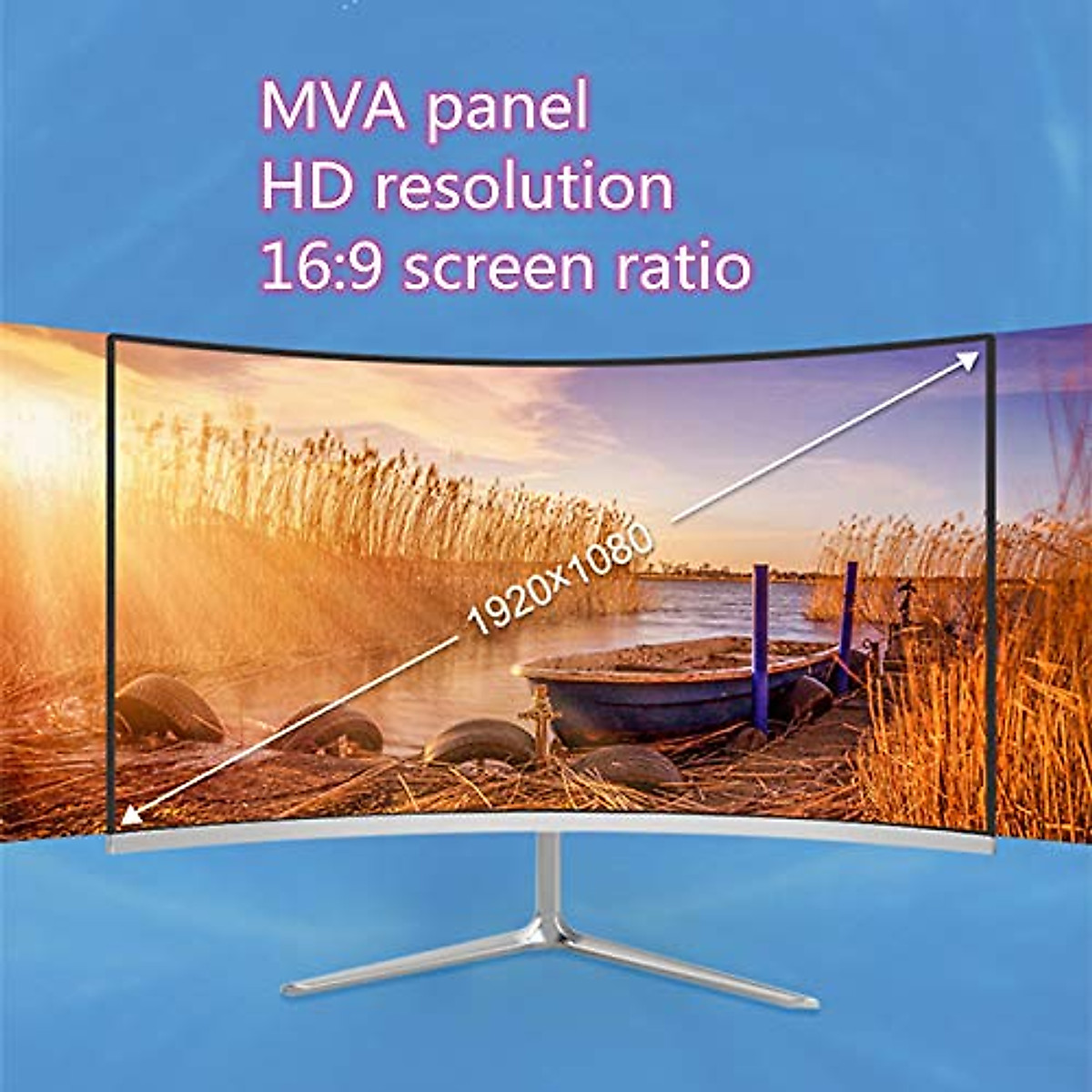 Gaming Curved Display,IPS Screen Display with HDMI,32-inch 1080P Full HD Monitor 75Hz,Wide Viewing Angle 178˚Suitable for Laptops, PC, MacBook Pro, Xbox, PS4