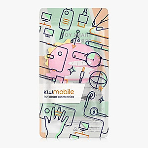 kwmobile Silicone Case Compatible with Huawei Freebuds Pro - Case Soft Cover - Cute Dinosaur Pink/White/Dark Pink