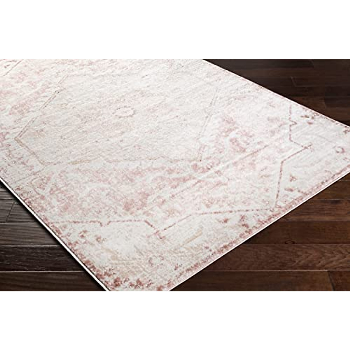 Mark&Day Area Rugs, 5x7 Baflo Traditional Blush Area Rug, Pink/White/Beige Carpet for Living Room, Bedroom or Kitchen (5'2" x 7')