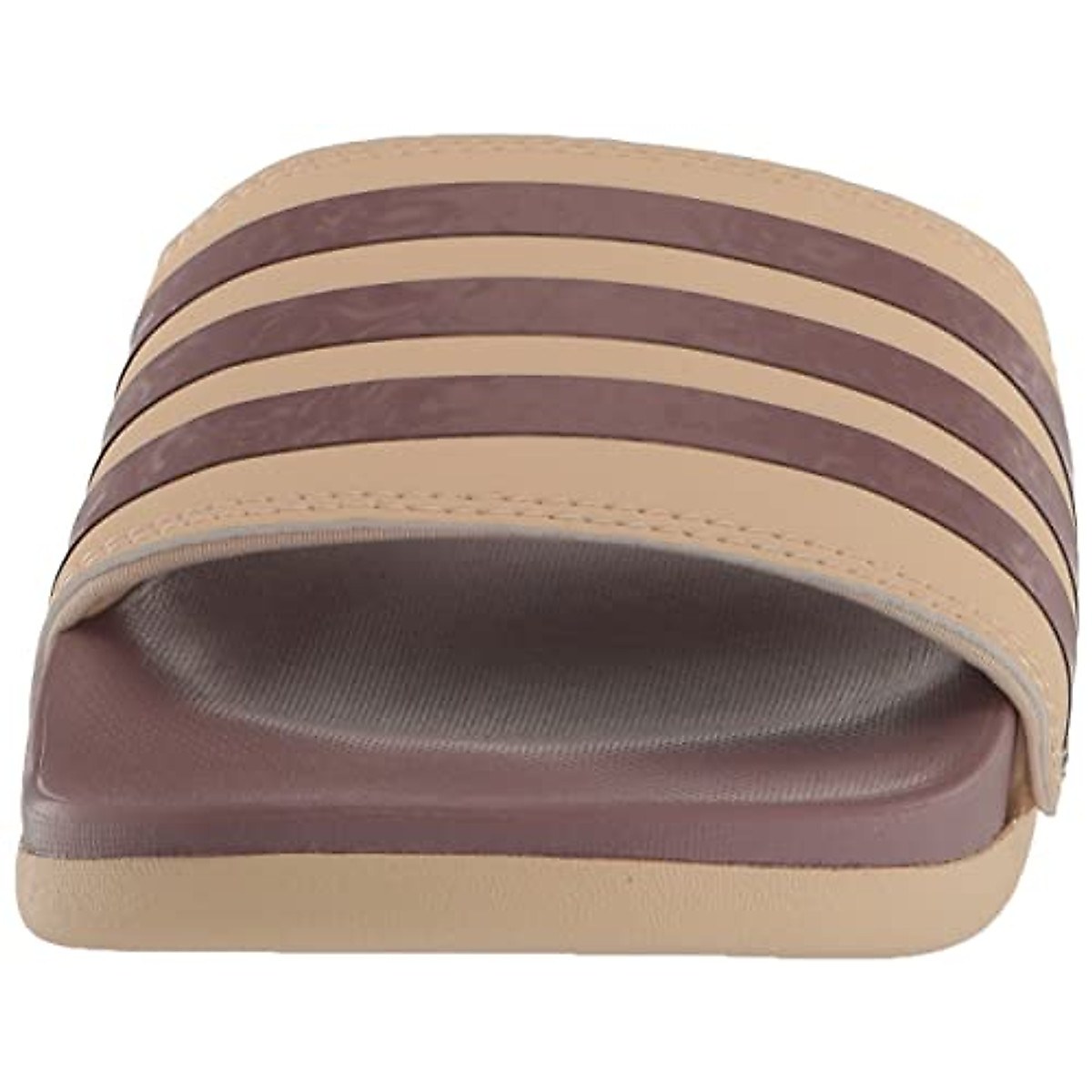 adidas Women's Adilette Comfort Slides Sandal, Sand Strata/Wonder Oxide/Sand Strata, 8