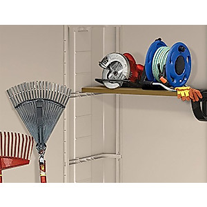 Keter Factor 4x6 Outdoor Storage Shed | Store Patio Furniture, Garden tools, Bike accesories, beach chairs, or Lawn Mowers | Taupe & Brown