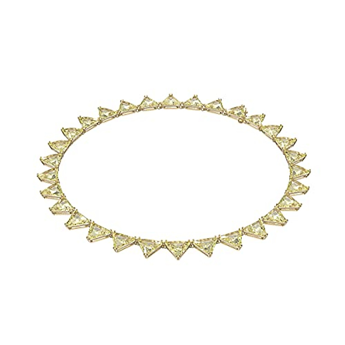 SWAROVSKI Ortyx Necklace, Triangle Cut Crystals, Yellow, Gold-Tone Finish