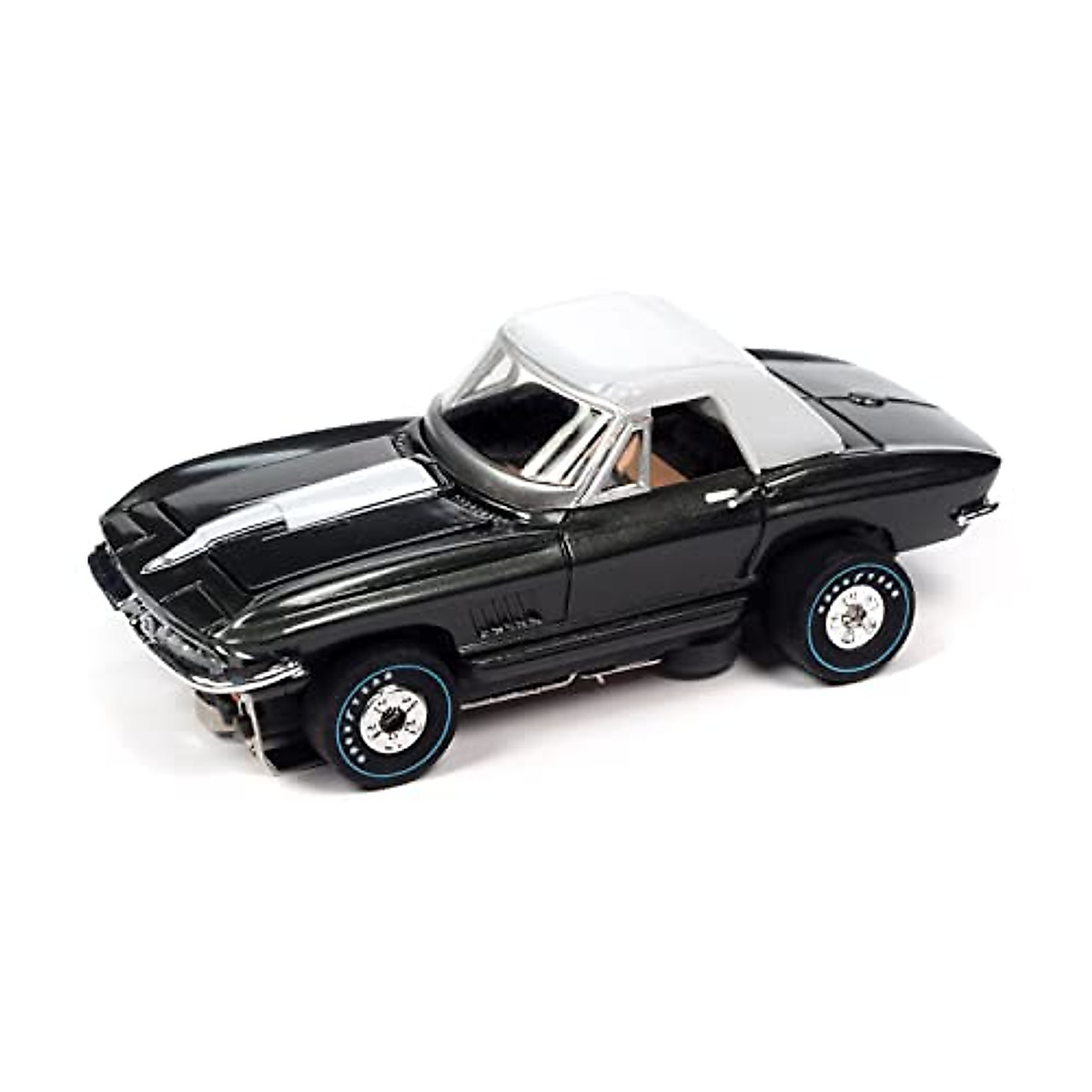 Auto World Thunderjet OK Used Cars 1967 Chevrolet Corvette (Black) HO Scale Slot Car