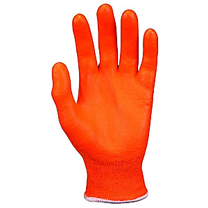 MCR Safety Gloves 9178NFOXL 13 Gauge DuPont Kevlar Shell, Cut Resistant Work Gloves, Nitrile Foam Coated Palm and Fingers, Hi-Vis Orange, XL
