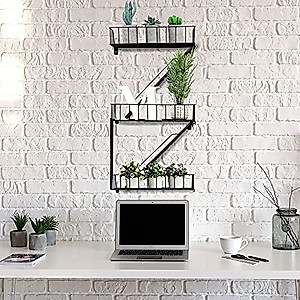 Beyond Basic Fire Escape Shelf - Versatile New York Inspired Hanging Wall Shelves Make a Great Action Figure Shelf or Planter Shelf - Prepare to Receive Compliments for This Modern Floating Wall Shelf