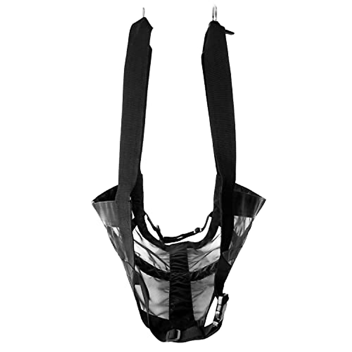 BKHdesign Calf Sling - Large Black Sling for Weighing and Lifting Small Animals - Complete with Bottle Feeder and 2 Food Feeders
