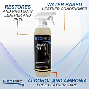 RecPro RV Furniture Protectant and Conditioner | 16.9 oz | UV Protectant Prevents Peeling and Fading of Leather and Vinyl (Leather Care Only)
