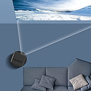 Projector, HD WiFi Projector 24 ANSI Home Video Projector Mini Home 16-100 inches Video Projector, Portable Multimedia Projector Compatible with USB Flash Drive/Computer/Camera/Smartphone (Black)