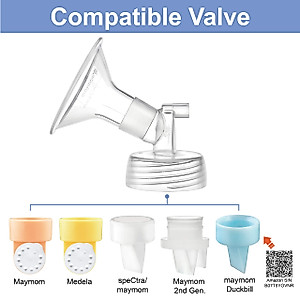 Maymom Pump Parts Compatible with Spectra S2 Accessories Spectra S1, Two-Piece Flange 24mm(Separable Shield and Connector) Not Original Spectra Pump Parts Spectra Flange Spectra Bottle Spectra Valve