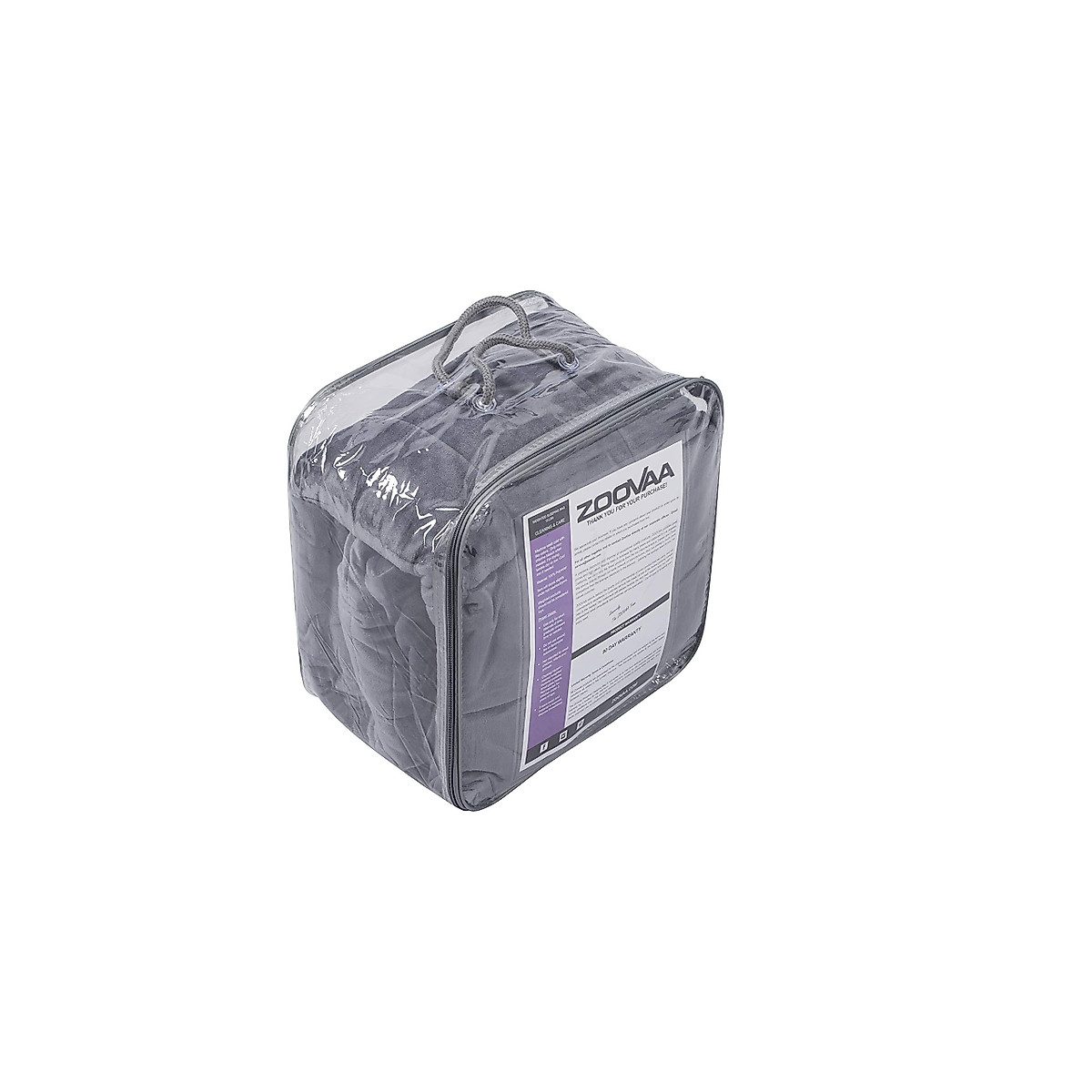 ZooVaa Weighted Sleeping Bag - Soft Microfiber Minky Weighted Blanket 13LB Compression Camping Blanket with Glass Beads for Kids and Small Adults (30x80” Dark Gray)