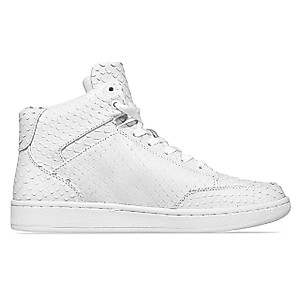 Soulsfeng White High Top Sneakers for Men 12.5 Leather Ankle Boots Basketball Skate Walking Shoes
