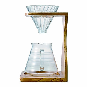 Hario V60 Olive Wood Pour Over Stand Set
