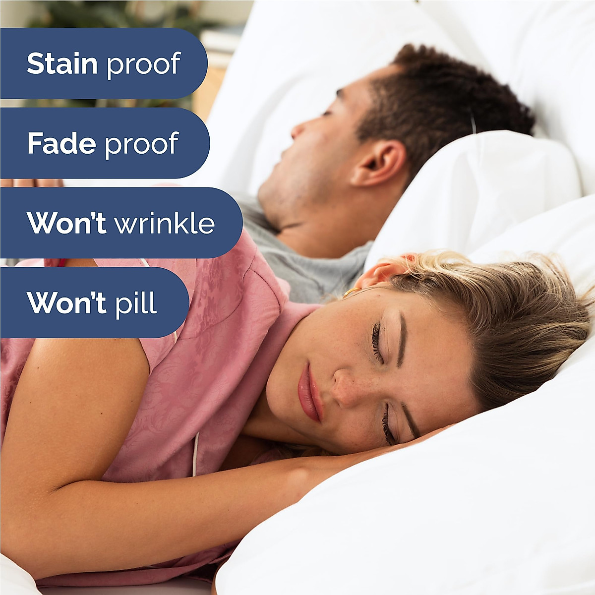 Full 6 Piece Sheet Set - Comfy, Breathable & Cooling - Hotel Luxury Bedding for Women, Men, Kids & Teens - 1 Flat & 1 Fitted Sheet & 4 Pillowcases w/ Deep Pockets - Ultra-Soft and Wrinkle Free - White